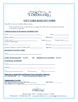 Fillable Online GIFT CARD REQUEST FORM - bgolfcordillera9bbcomb Fax ...