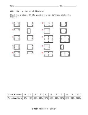 Fillable Online MultiplicationMatrices912quiz - Math Worksheets Center ...