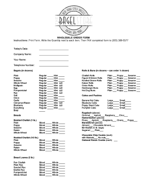 Fillable Online WHOLESALE ORDER FORM Instructions Print Form Write the ...