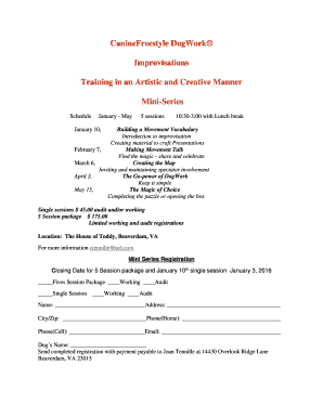 Fillable Online canine-freestyle Registration form. - Canine Freestyle ...