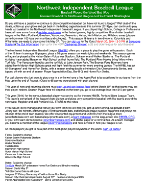 Fillable Online Baseball Played the Wood Bat Way Fax Email Print ...