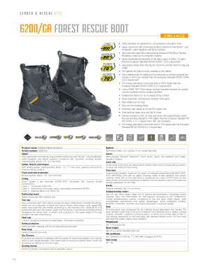 Fillable Online SEARCH amp RESCUE LINE 6200GA FOREST RESCUE BOOT Fax ...