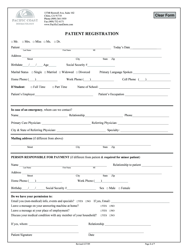 Fillable Online Dr T Anthony Hoang-Xuan FAAD - Pacific Coast Derm Fax Email Print - pdfFiller