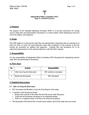 Fillable Online iecindia SOP Title :- SOP to archive and retrive ...