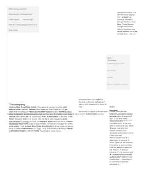 Fillable Online coexi Anthem bcbs remicade authorization form ...