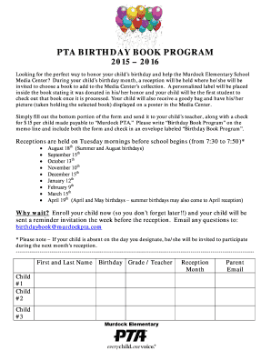 Fillable Online BBP form -2015-2016 - finaldocx Fax Email Print - pdfFiller