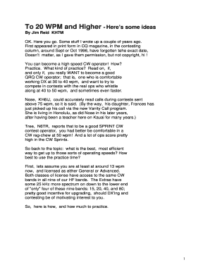 Fillable Online To 20 WPM and Higher - Heres some ideas Fax Email Print ...