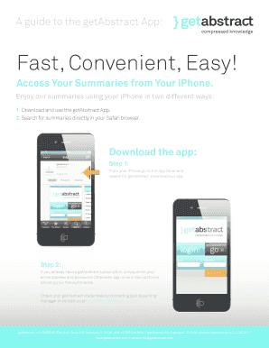 Fillable Online A guide to the getAbstract App: Fax Email Print - pdfFiller