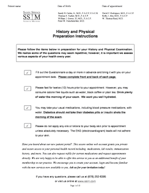 Fillable Online Patient HP form WEB Fax Email Print - pdfFiller