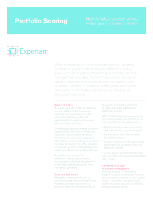 Fillable Online Portfolio Scoring Identify risks and opportunities ...