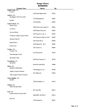 Fillable Online Boeger Winery BARBERA Fax Email Print - pdfFiller