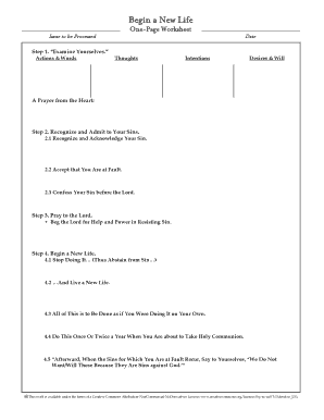 Fillable Online beginanewlife 190 Worksheet One-Page Version for Ink ...