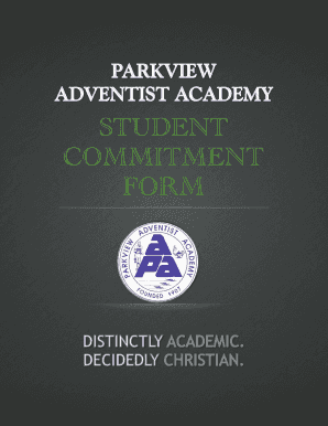 Fillable Online paa Updated Student Commitment Form - bpaabbcab Fax Email Print - pdfFiller