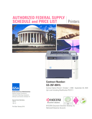 Fillable Online AUTHORIZED FEDERAL SUPPLY SCHEDULE and PRICE LIST Fax ...