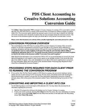 Fillable Online PDS Client Accounting to CSA - CS Professional Suite ...