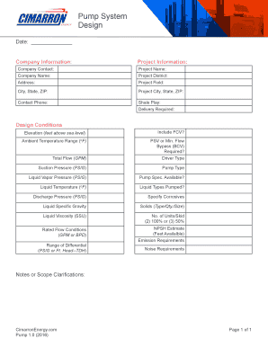 Fillable Online Pump Design Datasheet 1.0.indd Fax Email Print - pdfFiller