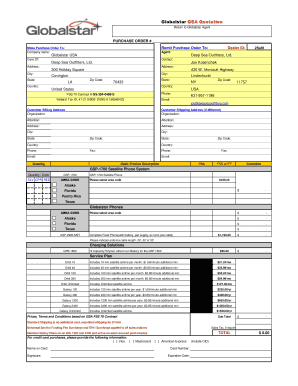 Fillable Online Globalstar GSA Quotation - bdeepseaoutfittersbbcomb Fax ...