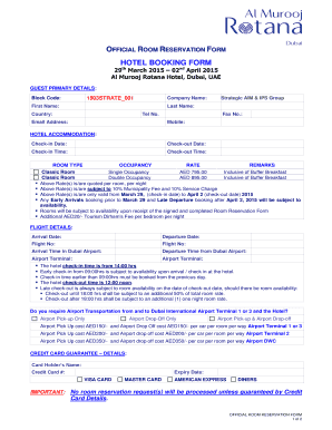 Fillable Online internationalpropertyshow GROUP RESERVATION FORM ...