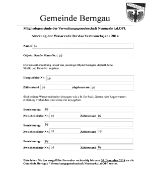 Fillable Online berngau Formular - Gemeinde Berngau Fax Email Print - pdfFiller