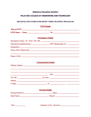 Fillable Online phcet ac Mahatma Education Societys PILLAI HOC COLLEGE ...