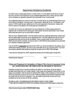 Fillable Online Appointment Scheduling Guidelines Fax Email Print ...