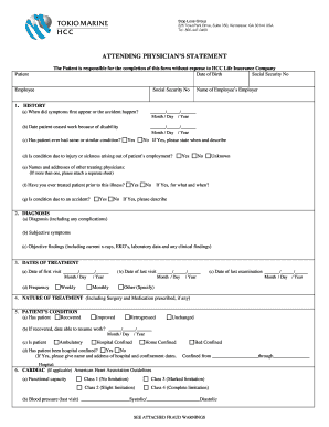 Fillable Online ATTENDING PHYSICIAN S STATEMENT Fax Email Print - pdfFiller