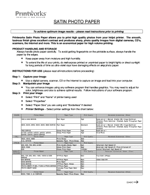 Fillable Online SATIN PHOTO PAPER Fax Email Print - pdfFiller