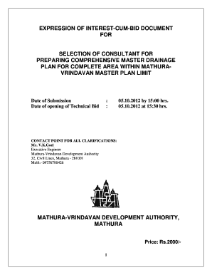 Fillable Online Expression of interest-cum-bid document for selection of ... - MVDA Fax Email ...
