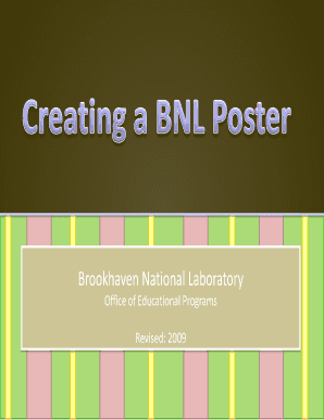 Fillable Online How to Create a BNL Poster - 2016 Science Interns Fax ...