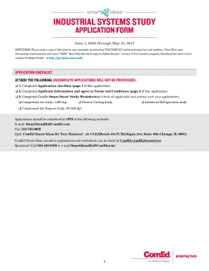 Fillable Online Industrial Systems Application - ComEd Fax Email Print ...