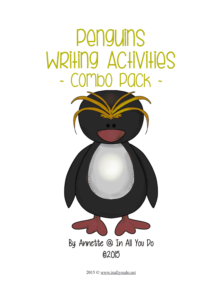 Fillable Online inallyoudo Penguins Writing Activities - In All You Do ...