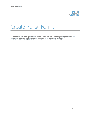 Fillable Online Create Portal Forms - bAdxstudiob Inc Fax Email Print ...