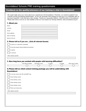 Fillable Online soundabout org BSoundaboutb Schools PRE-training ...