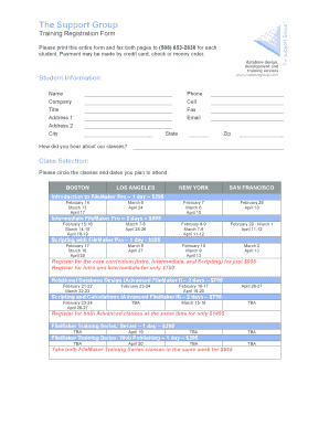 Fillable Online TSG Training Registration Form FileMaker Training ...