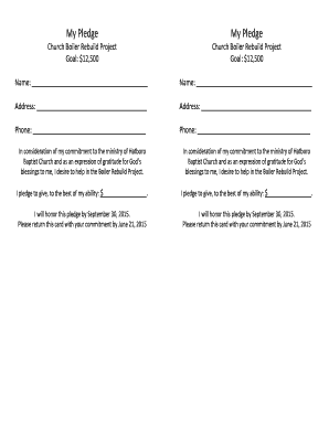 Fillable Online hatborobaptistchurch My Pledge My Pledge - Hatboro ...