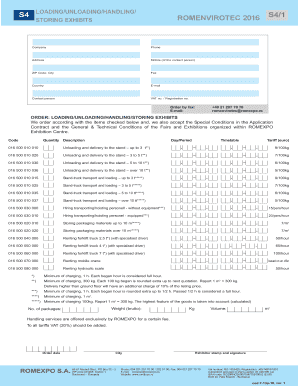Fillable Online S4 LOADINGUNLOADINGHANDLING bROMENVIROTECb S41 Fax ...