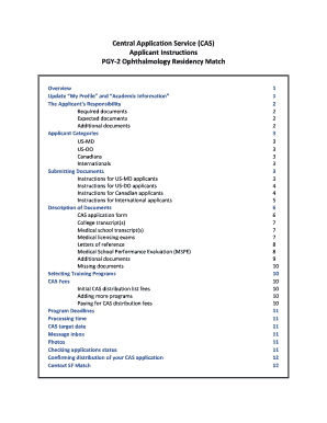 Fillable Online sfmatch Central Application Service (CAS) Applicant ...