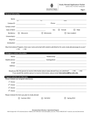 Fillable Online Application packet (with attached responses to short answer questions ...