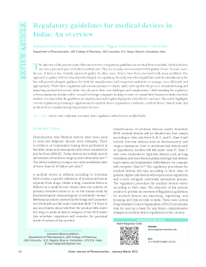 Fillable Online Regulatory guidelines for medical devices in Fax Email ...
