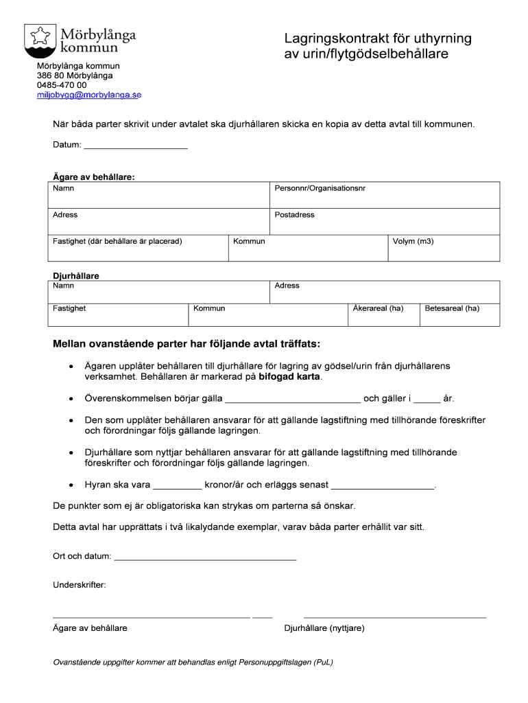 Fillable Online Mellan ovanstende parter har fljande avtal trffats Fax ...