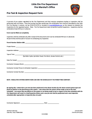 Fillable Online littleelmtx A pre-test of any system regulated by the ...