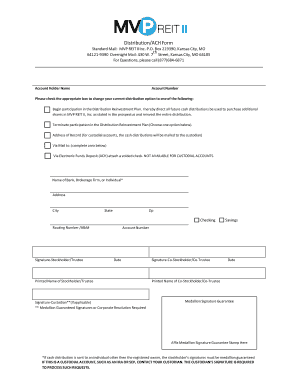Fillable Online DistributionACH Form Standard Mail MVP REIT II Inc PO ...