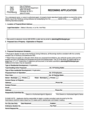 Fillable Online PlanningZoning Department REZONING APPLICATION Fax ...