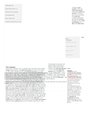 Fillable Online lybza Fake credit card numbers security code work Fax ...