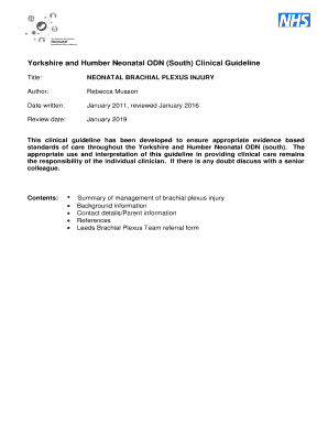 Fillable Online yorkshirehumberodn nhs Yorkshire and Humber Neonatal ...