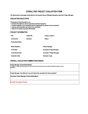 Fillable Online cdn evaluationforms Government Project Manager ...