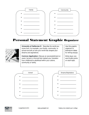 Fillable Online Personal Statement Graphic Organizer Fax Email Print ...