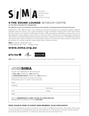 Fillable Online sima org SIMA membership form PDF - sima org Fax Email ...