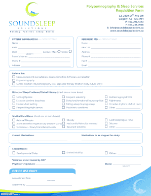Fillable Online soundsleepsolutions Polysomnography amp Sleep Services ...