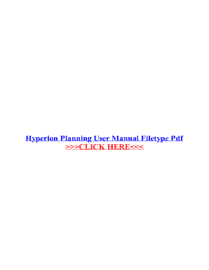 Fillable Online Hyperion Planning User Manual Filetype Pdf Fax Email ...